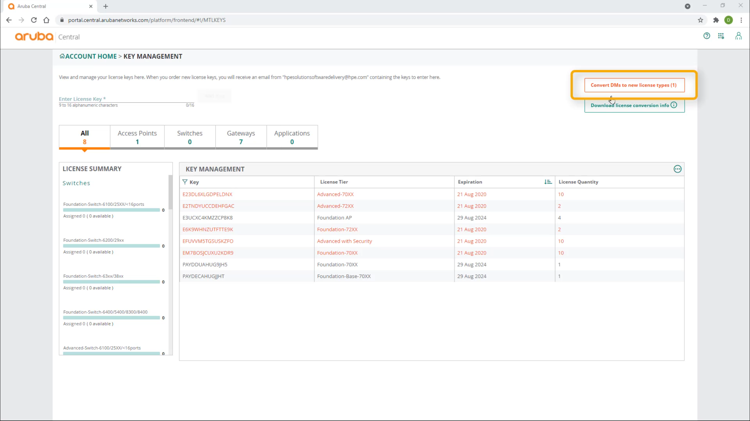 Aruba Central’s new licensing system is simpler than food delivery