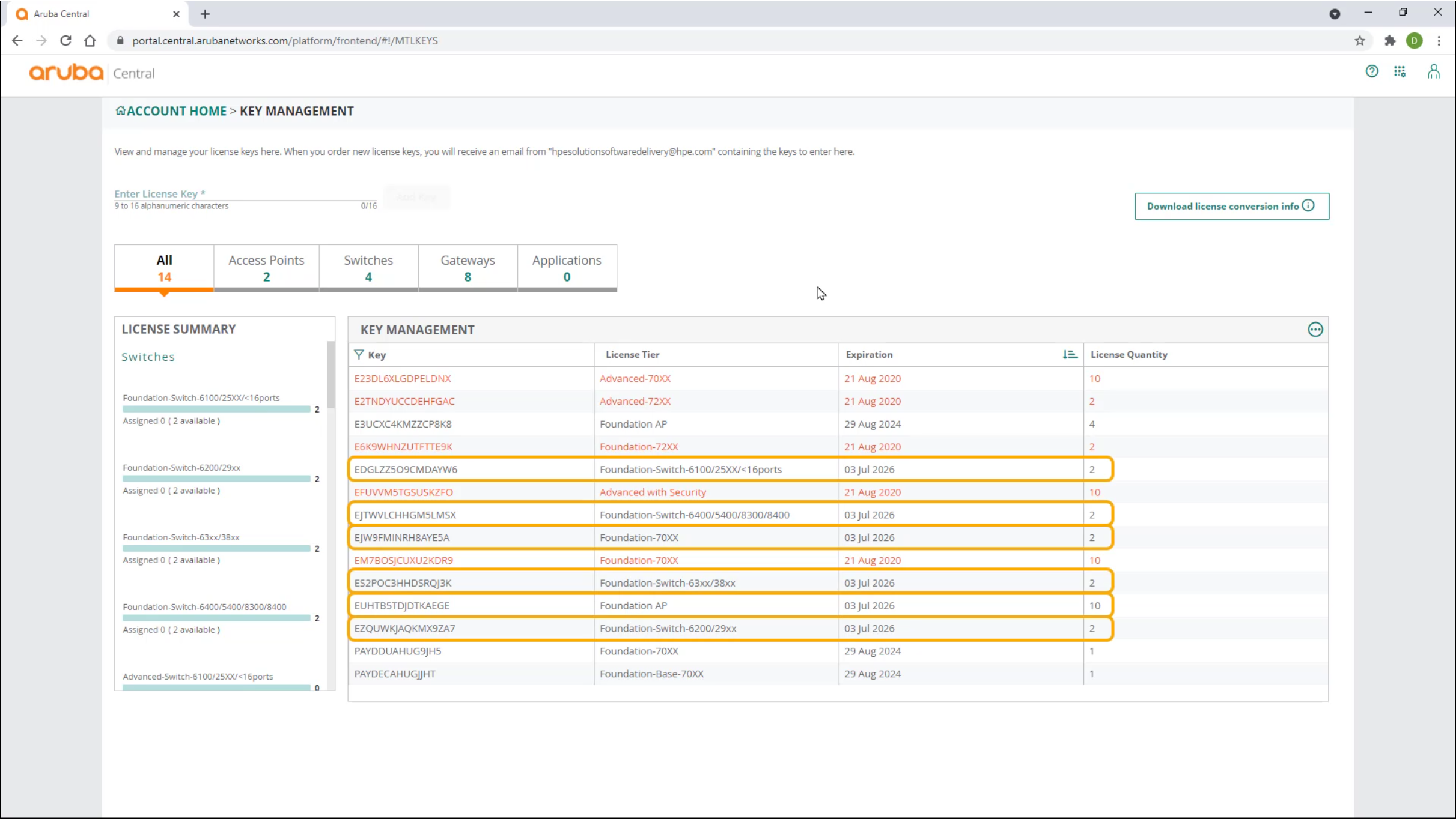 Aruba Central’s new licensing system is simpler than food delivery