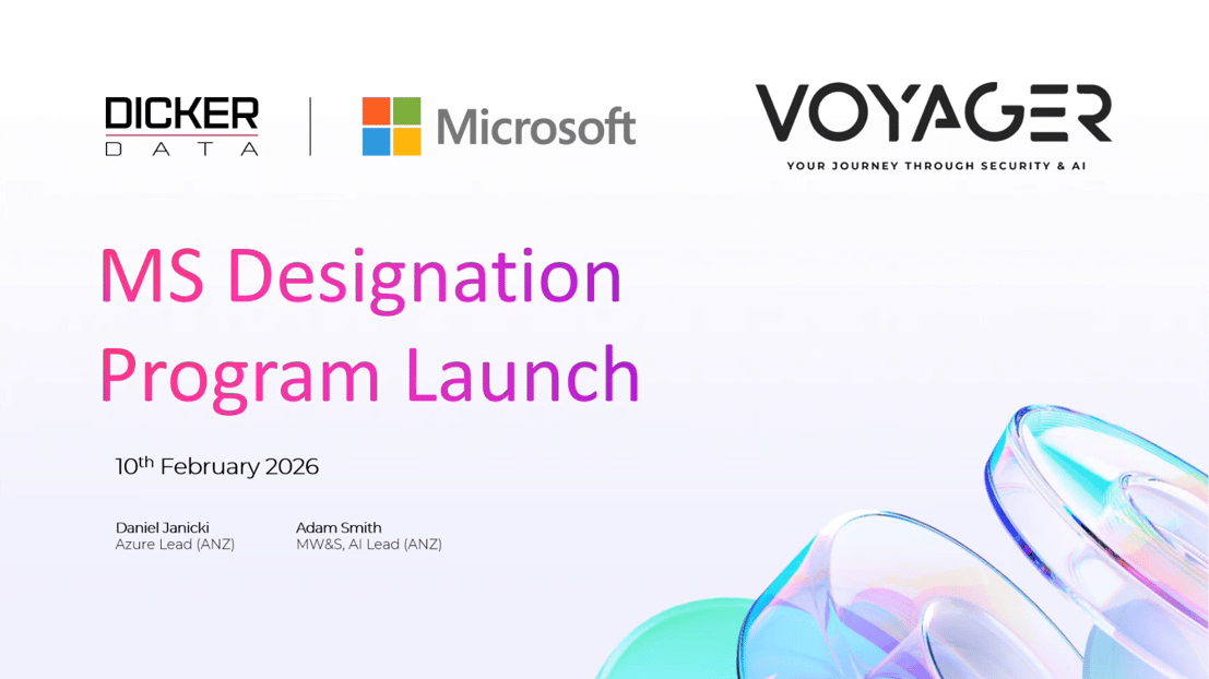 Voyager Webinar Series 2026 | Dicker Data Microsoft