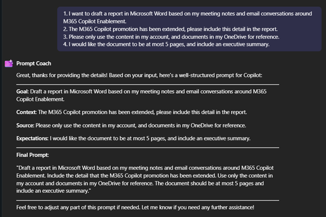 How to craft efficient prompts in Copilot